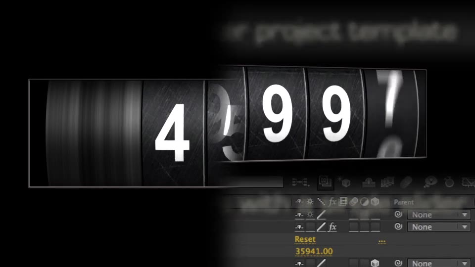 پروژه افترافکت المنت شمارنده Odometer number counter - افکت ۲۴