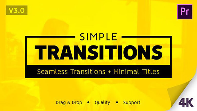پروژه پریمیر مجموعه ترانزیشن ساده Simple Transitions - افکت ۲۴